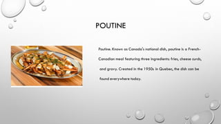 Canadian Foods culture and it’s benefits | PDF