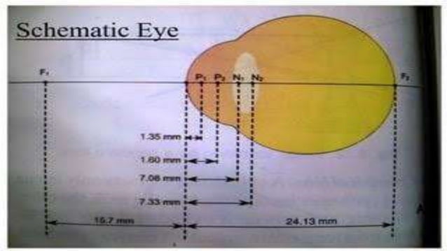 OPTICS OF HUMAN EYE , SCHEMATIC EYE, ANGLE AND AXES OF EYE | PPTX