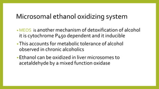 Alcohol metabolism | PPTX