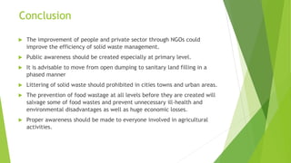 Solid Waste and Agricultural Refuse | PPTX
