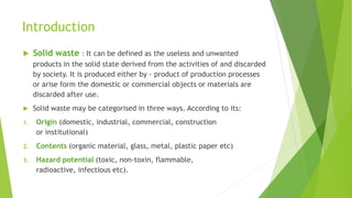 Solid Waste and Agricultural Refuse | PPT