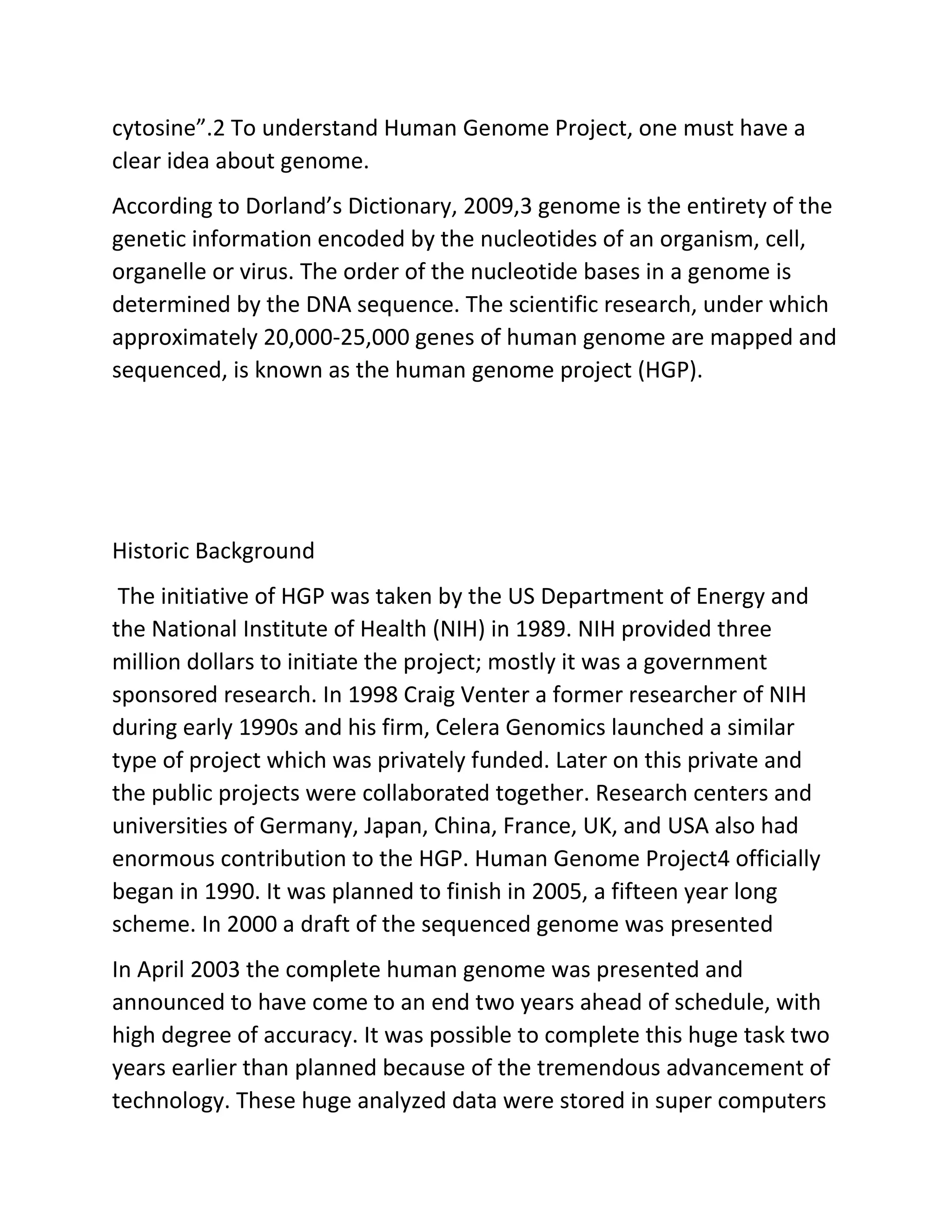 Human genome project | DOCX