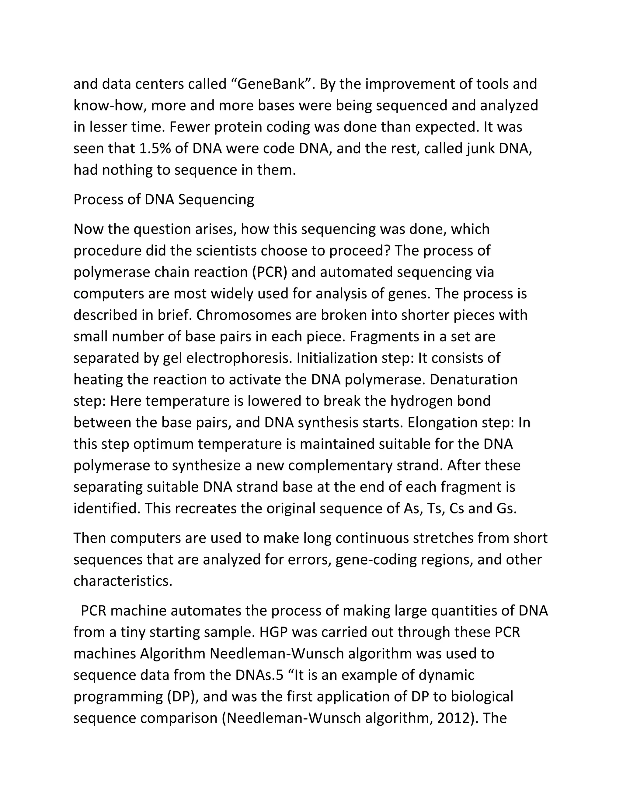Human genome project | DOCX