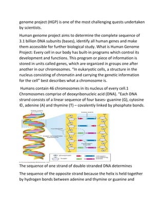 Human genome project | DOCX