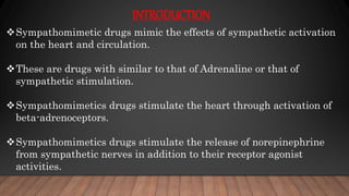 Sympathomimetics Drugs. Pharmacology WA0004..pptx