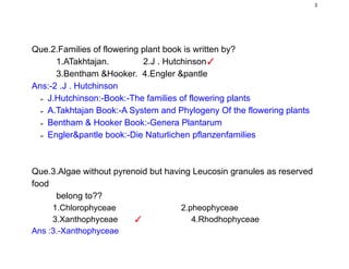 BHU MSC BOTANY ENTRANCE EXAM | PPT