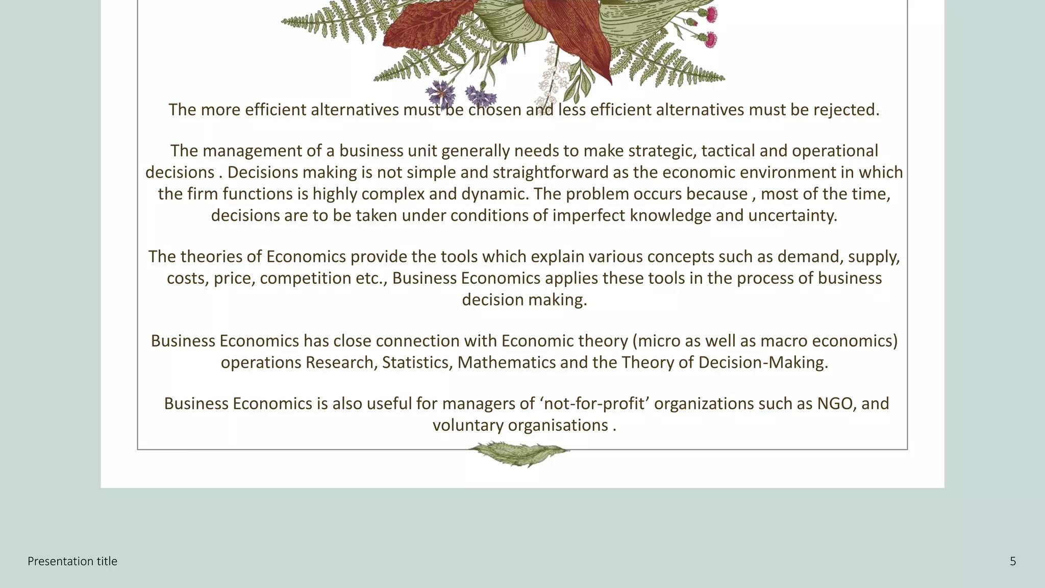 Business economics | PPTX