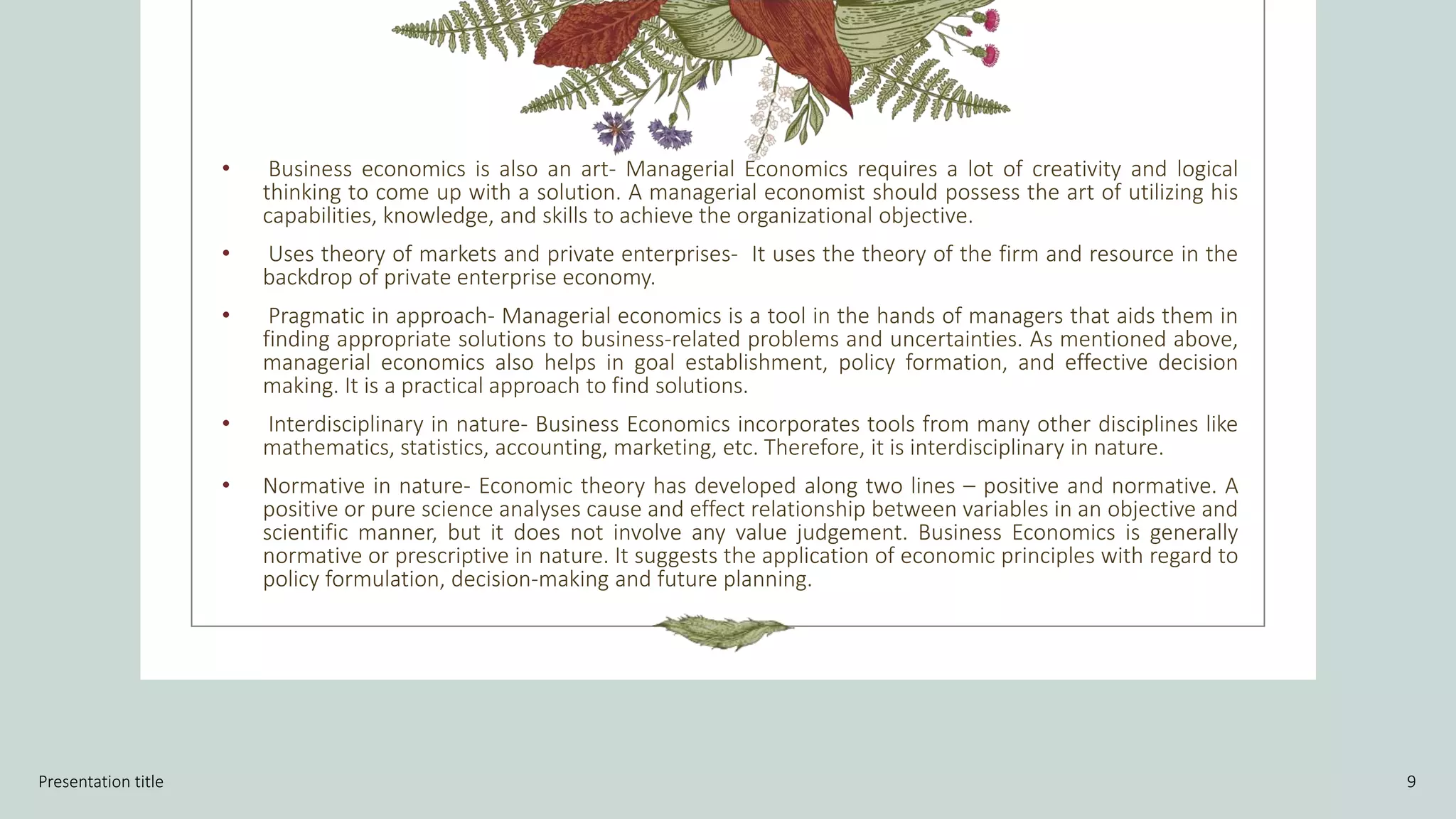 Business economics | PPTX