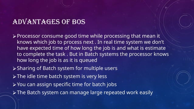 Batch operating system about how batch operating system works | PPT