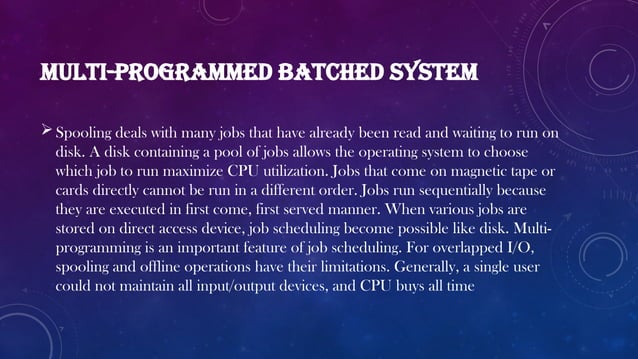 Batch operating system about how batch operating system works | PPT