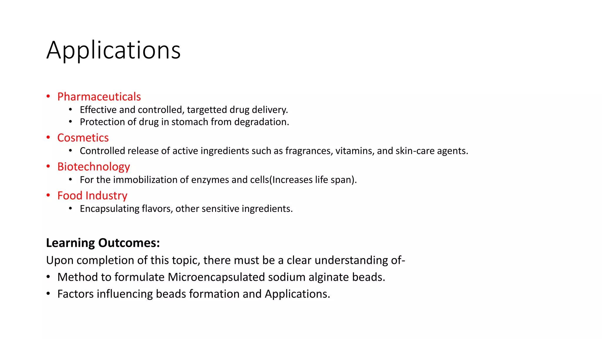 Sodium alginate beads | PPTX