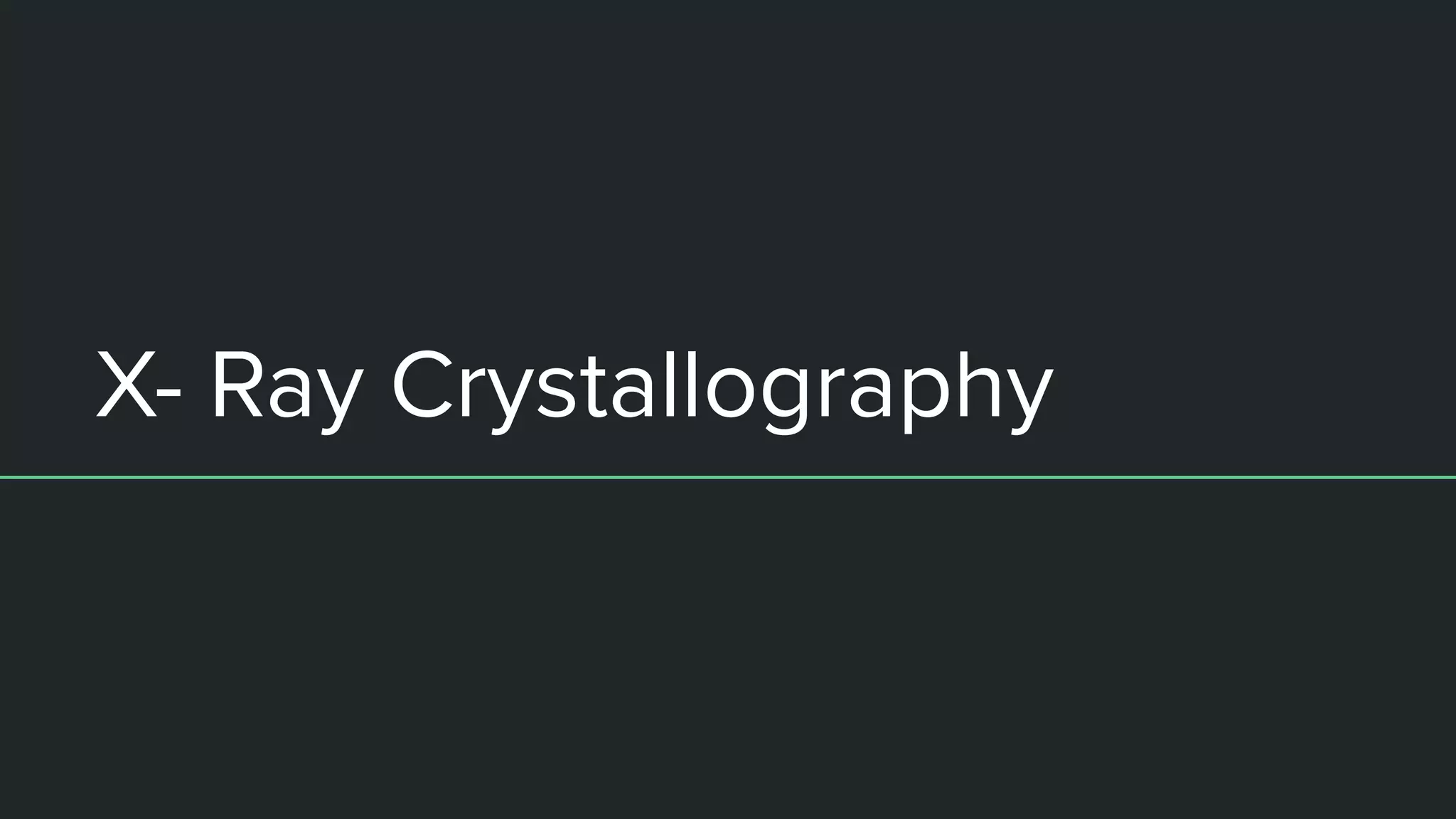 X ray crystallography to visualize protein structure. | PDF