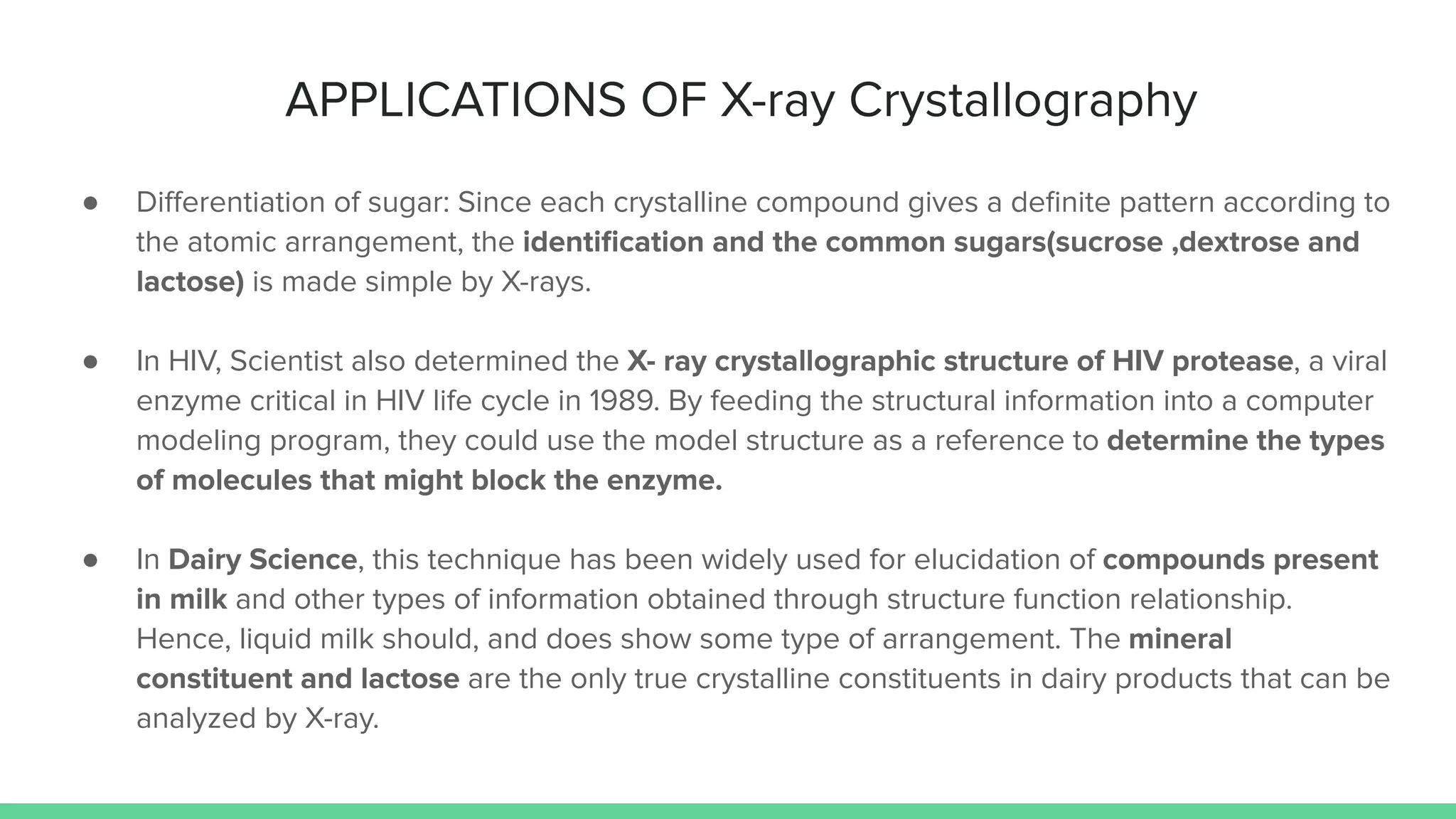 X ray crystallography to visualize protein structure. | PDF