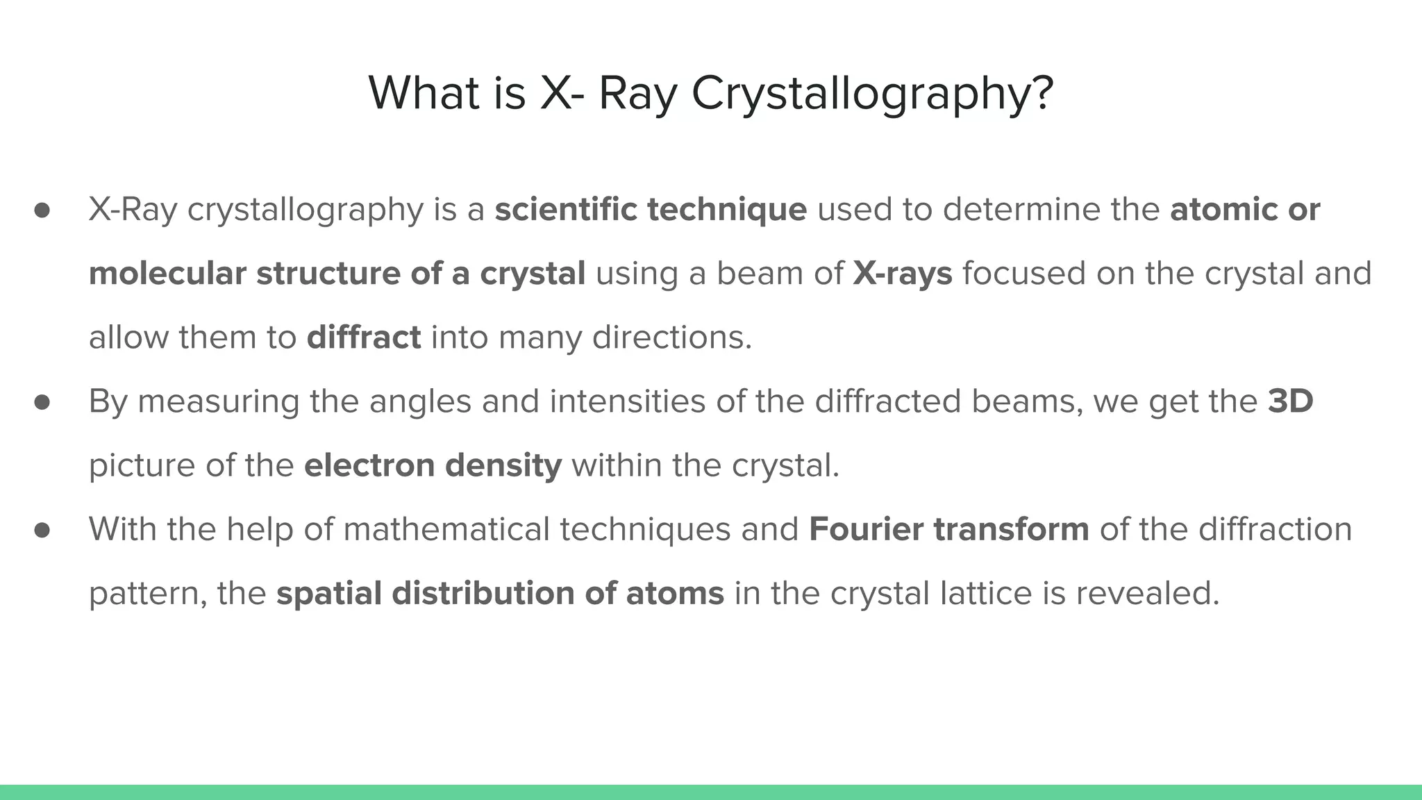 X ray crystallography to visualize protein structure. | PDF