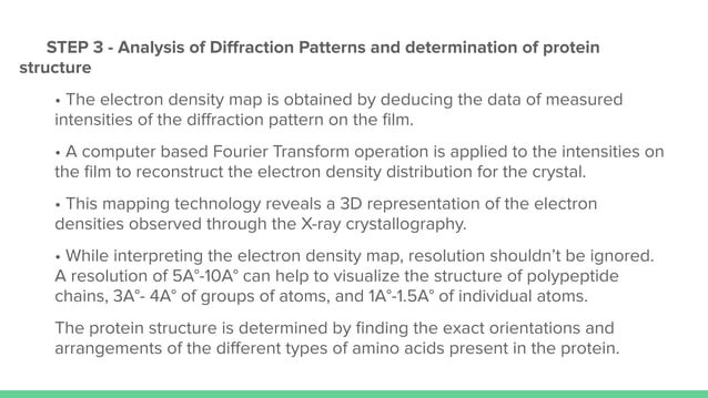 X ray crystallography to visualize protein structure. | PDF