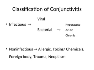 Conjunctivitis and types, description presentation PPT upload | PPT