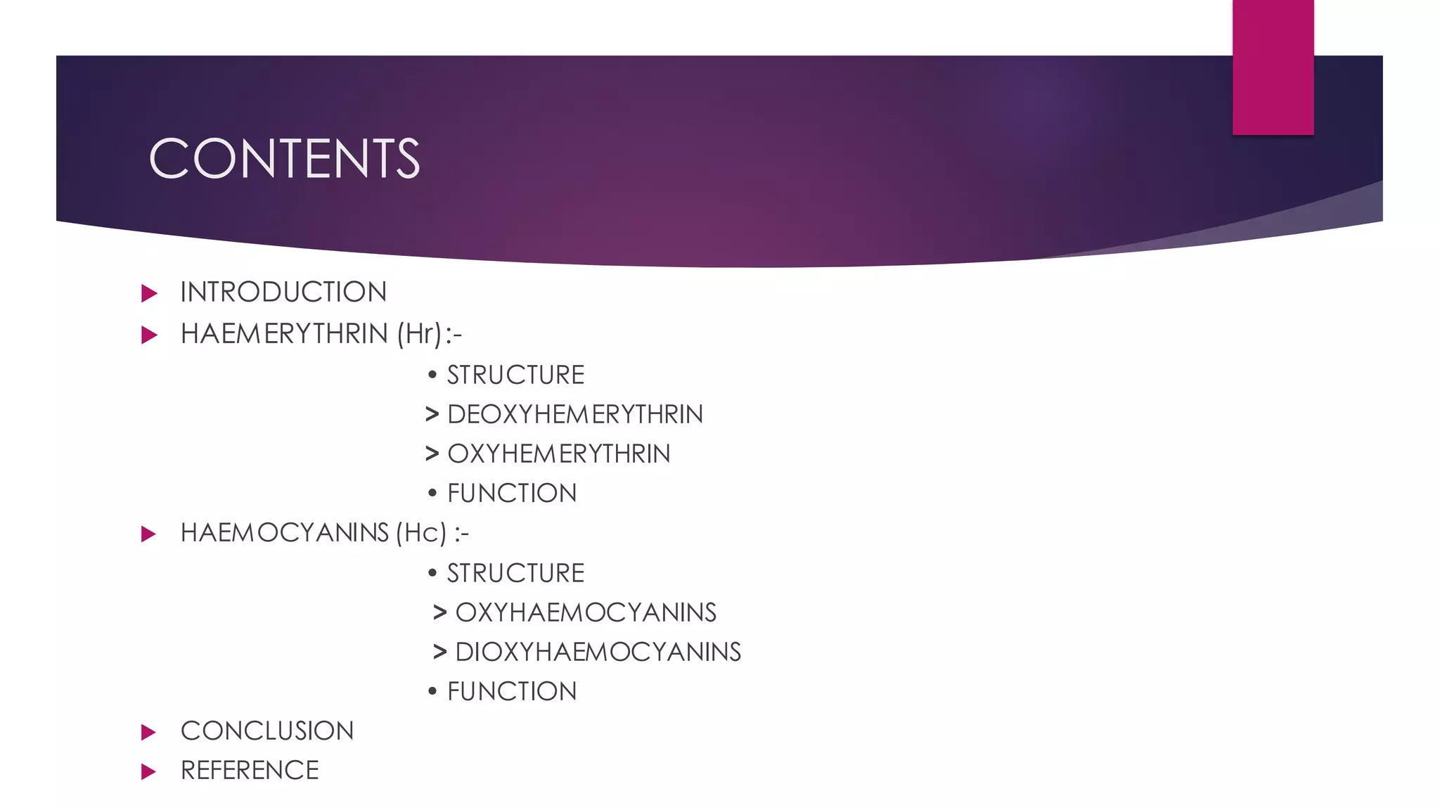 Hemocyanin & Hemethrine | PDF