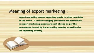EXPORT MARKETING | PPT
