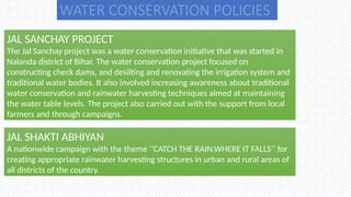 Steps for Water Conservation including government initiative | PPT