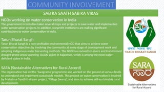 Steps for Water Conservation including government initiative | PPTX
