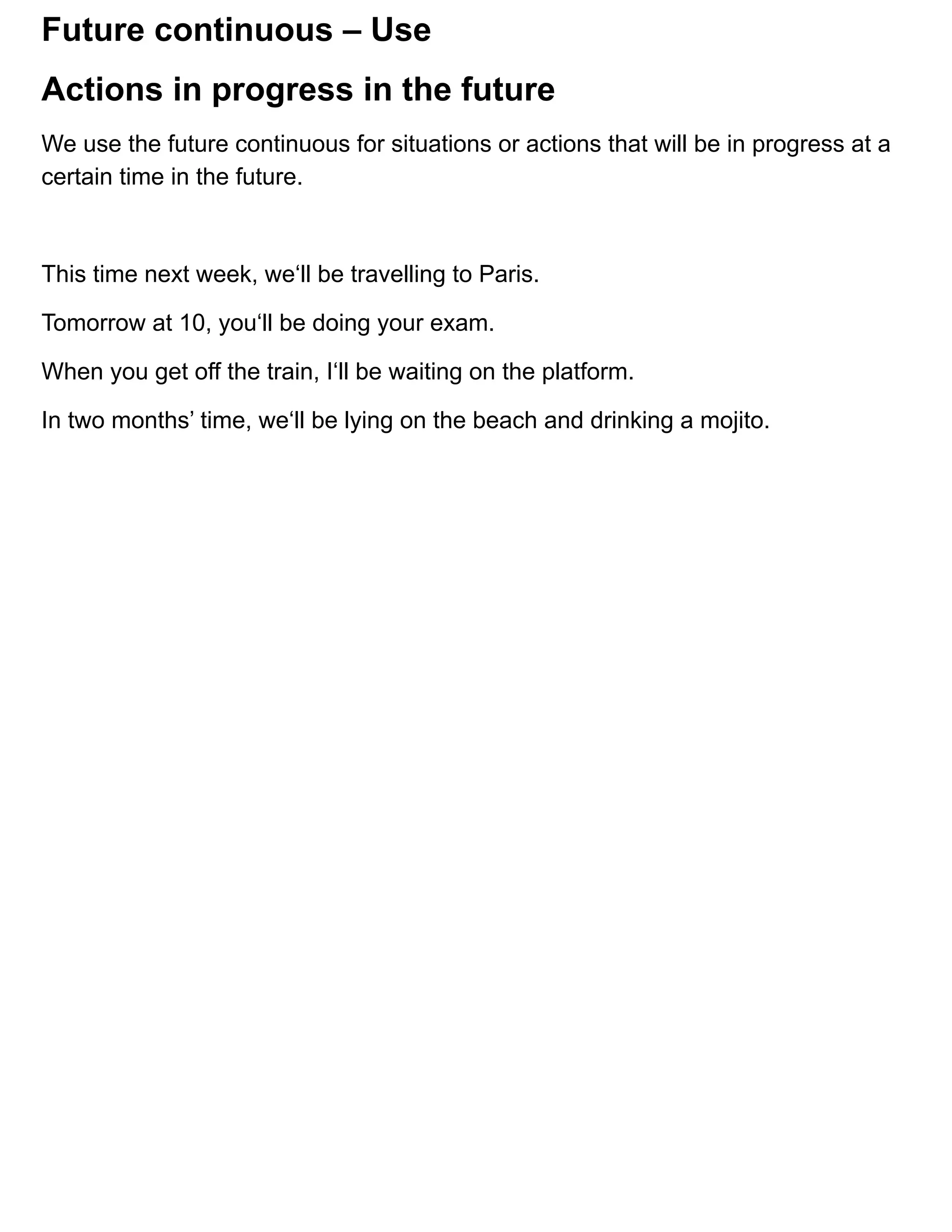 Differences between future perfect and future progressive | PDF