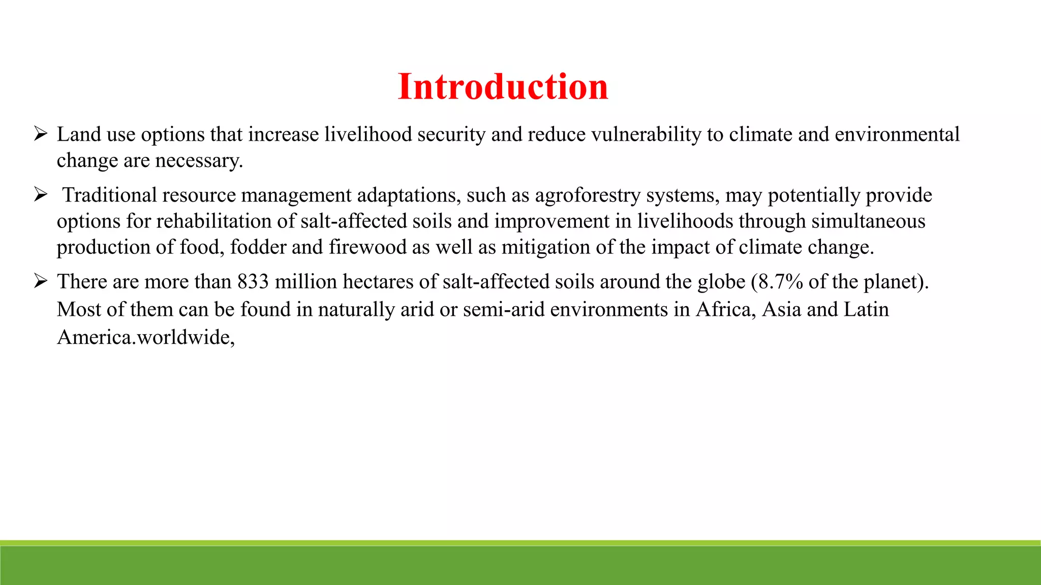 Multifunctional Agroforestry System – a potential option for ...