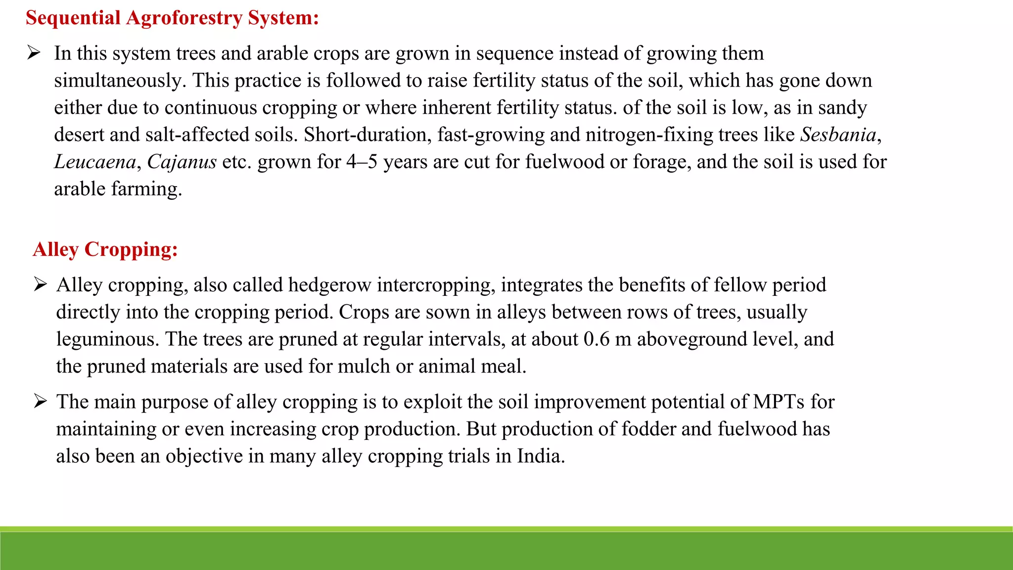 Multifunctional Agroforestry System – a potential option for ...
