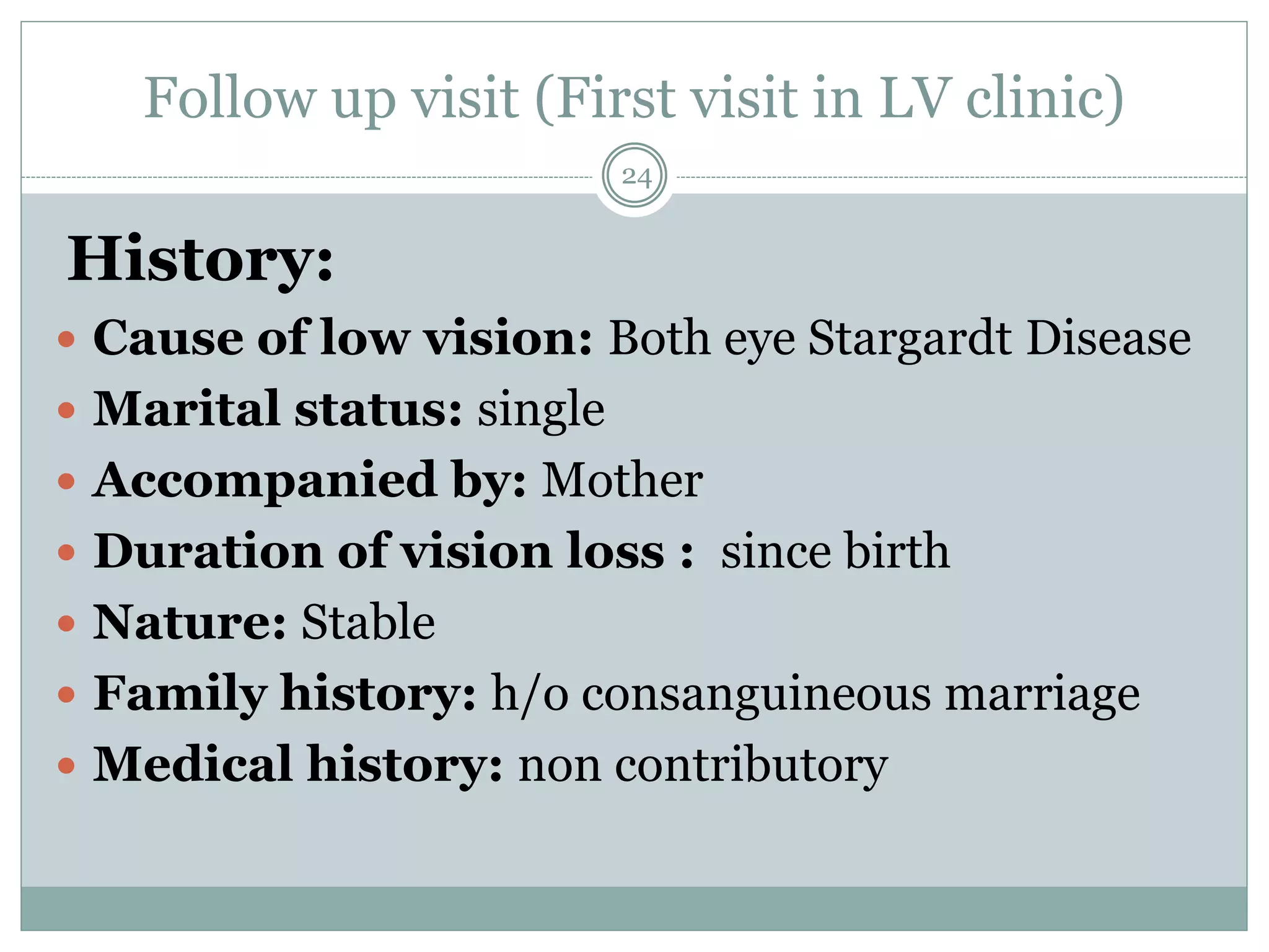 Stargardt disease and low vision management. | PPTX