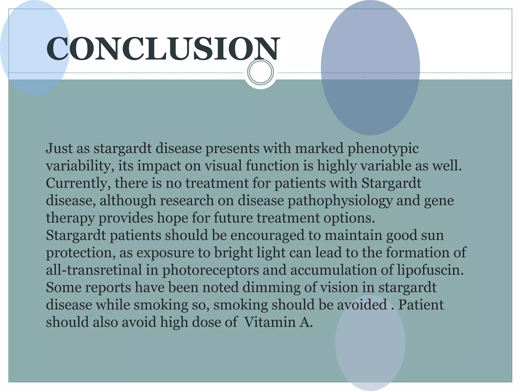 Stargardt disease and low vision management. | PPTX