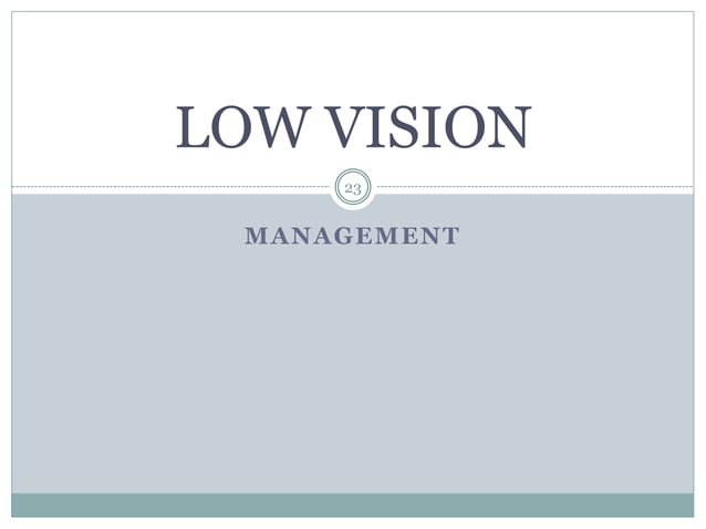 Stargardt disease and low vision management. | PPTX | Eye and Vision ...