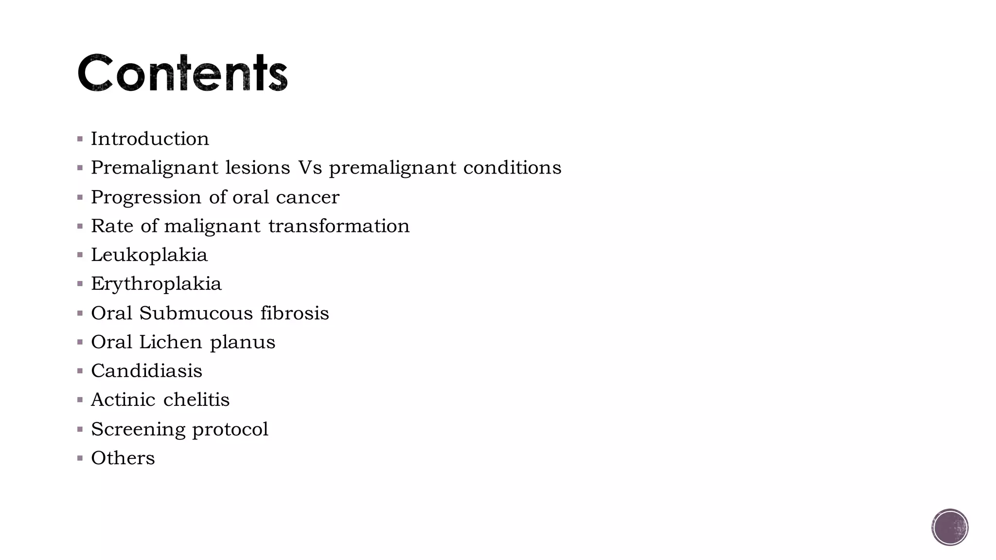 Oral Potentially Malignant Disorders | PDF