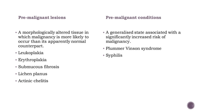 Oral Potentially Malignant Disorders | PDF | Skin and Dermatology ...