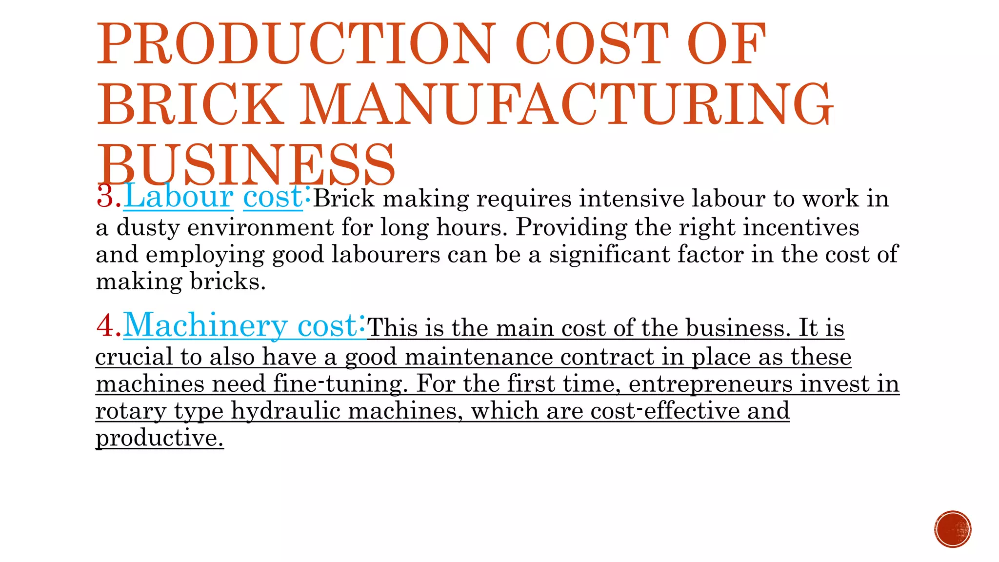 Brick Industry project report | PPTX
