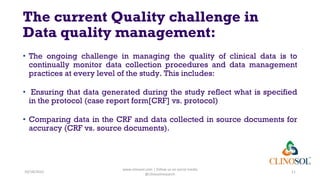 Data Quality Management in Clinical Trials | PPTX