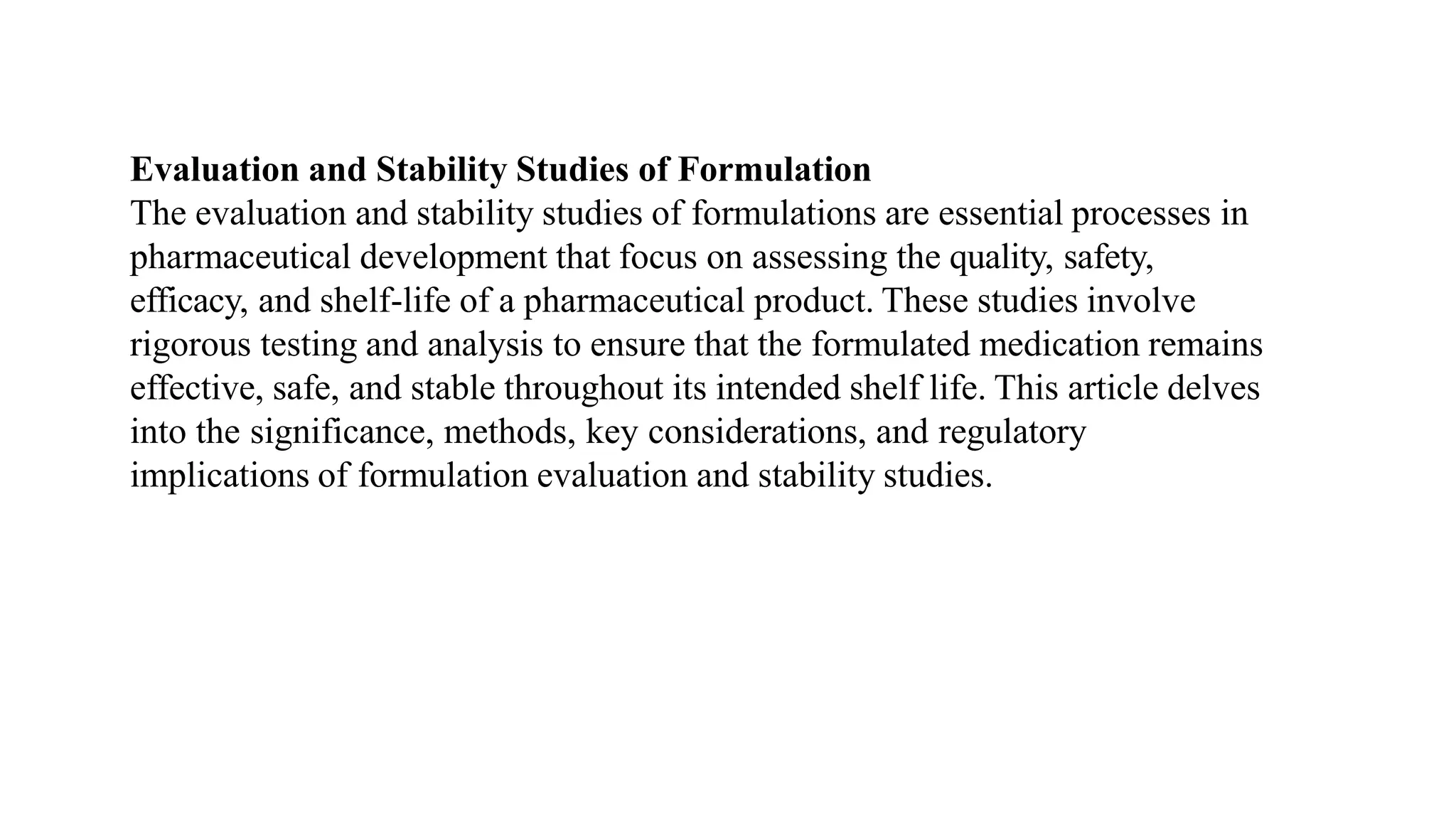 Formulation development of pharmaceutical drug | PPTX