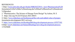 Formulation development of pharmaceutical drug | PPTX
