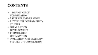 Formulation development of pharmaceutical drug | PPTX | Pharmaceutical ...