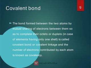 Chemical Bonding class eleven science part 1 chemistry | PPT