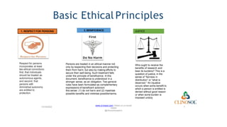 Belmont Report - The Three Benchmark Rules | PPTX
