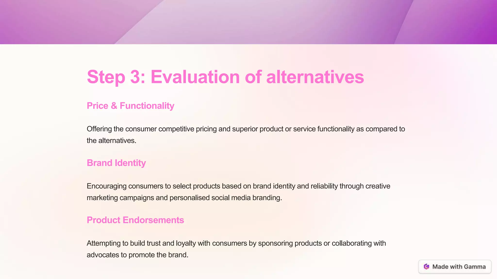 Marketing Strategies: Steps of the Consumer Evaluation Process | PPTX