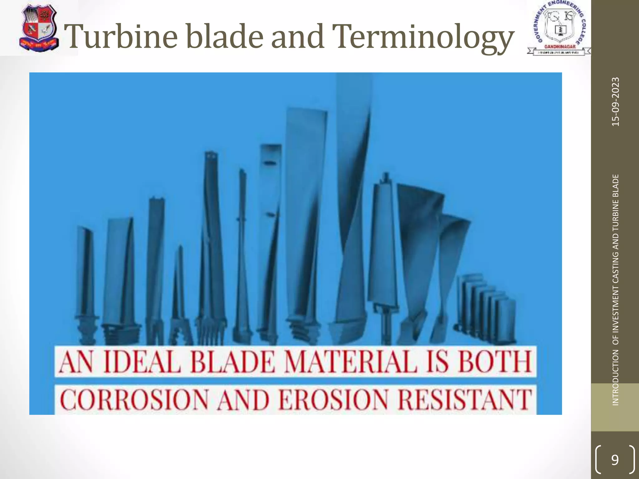 Introduction to Investment casting and Turbine Blade.pptx