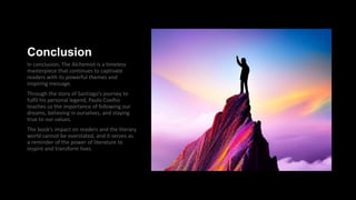 It's a presentation on the novel Alchemist | PPTX