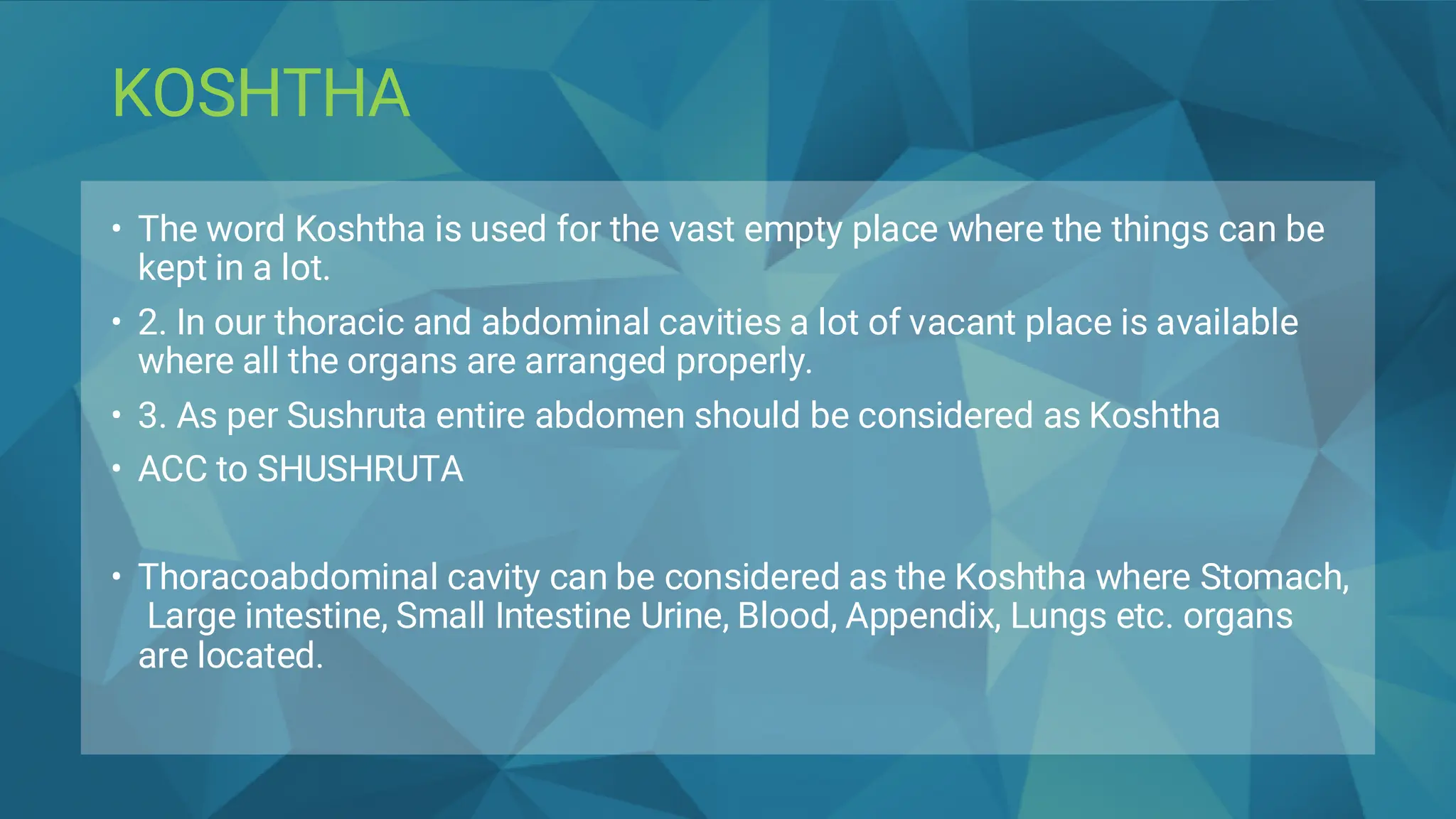 KOSHTA CONCEPT IN AYURVEDA BY VIJAY R K | PDF