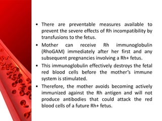 RH blood group system | PPTX