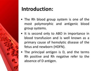 RH blood group system | PPTX