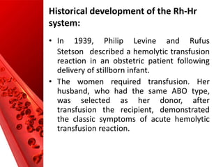 RH blood group system | PPTX