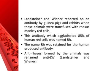 RH blood group system | PPTX
