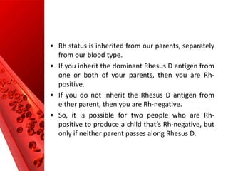 RH blood group system | PPTX