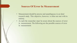 Error in measurement is defined in this ppt | PPTX