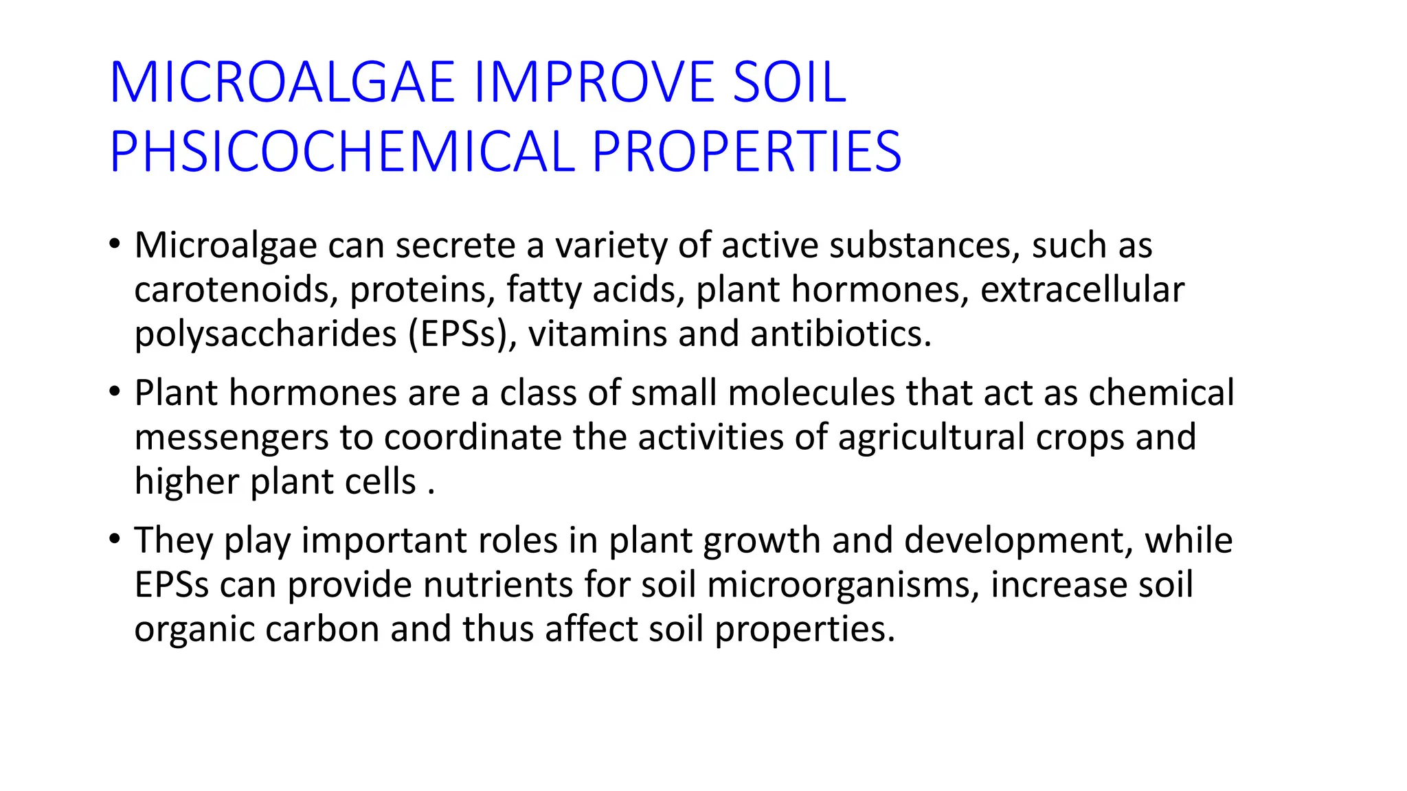 MICROALGAE AS BIOFERTILIZERS. pptx | PPTX